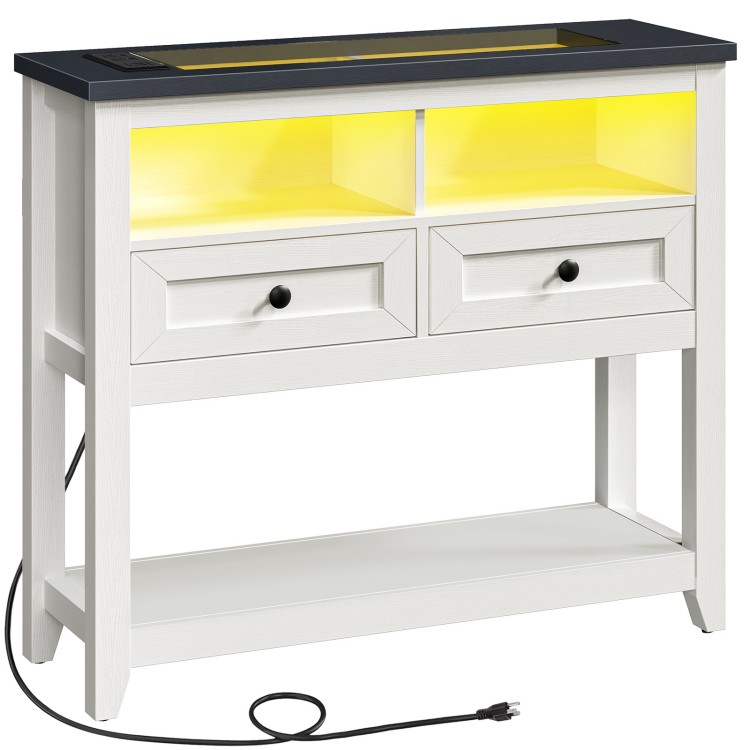 Wholesale farmhouse entryway table with 2 drawers, small console table ...