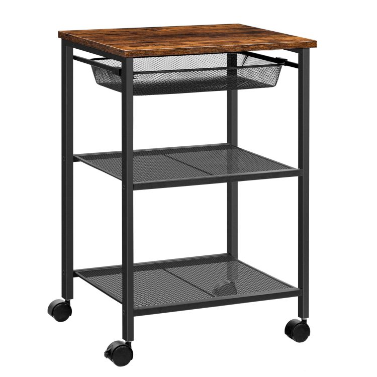 Wholesale printer stand, 3-tier printer cart with adjustable mesh ...