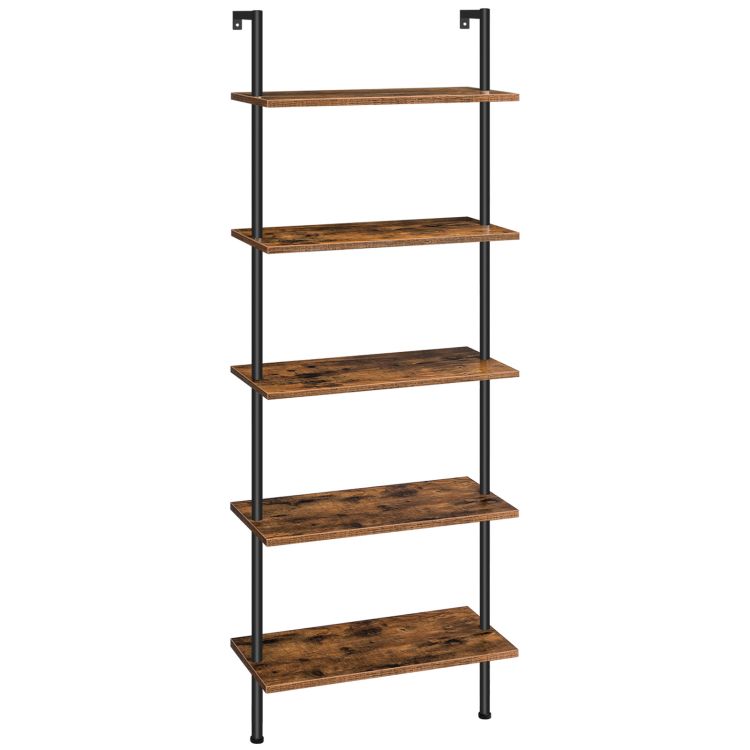 Wholesale DIY Ladder Rack Bookcase, 5-Tier Wall Mounted Ladder ...